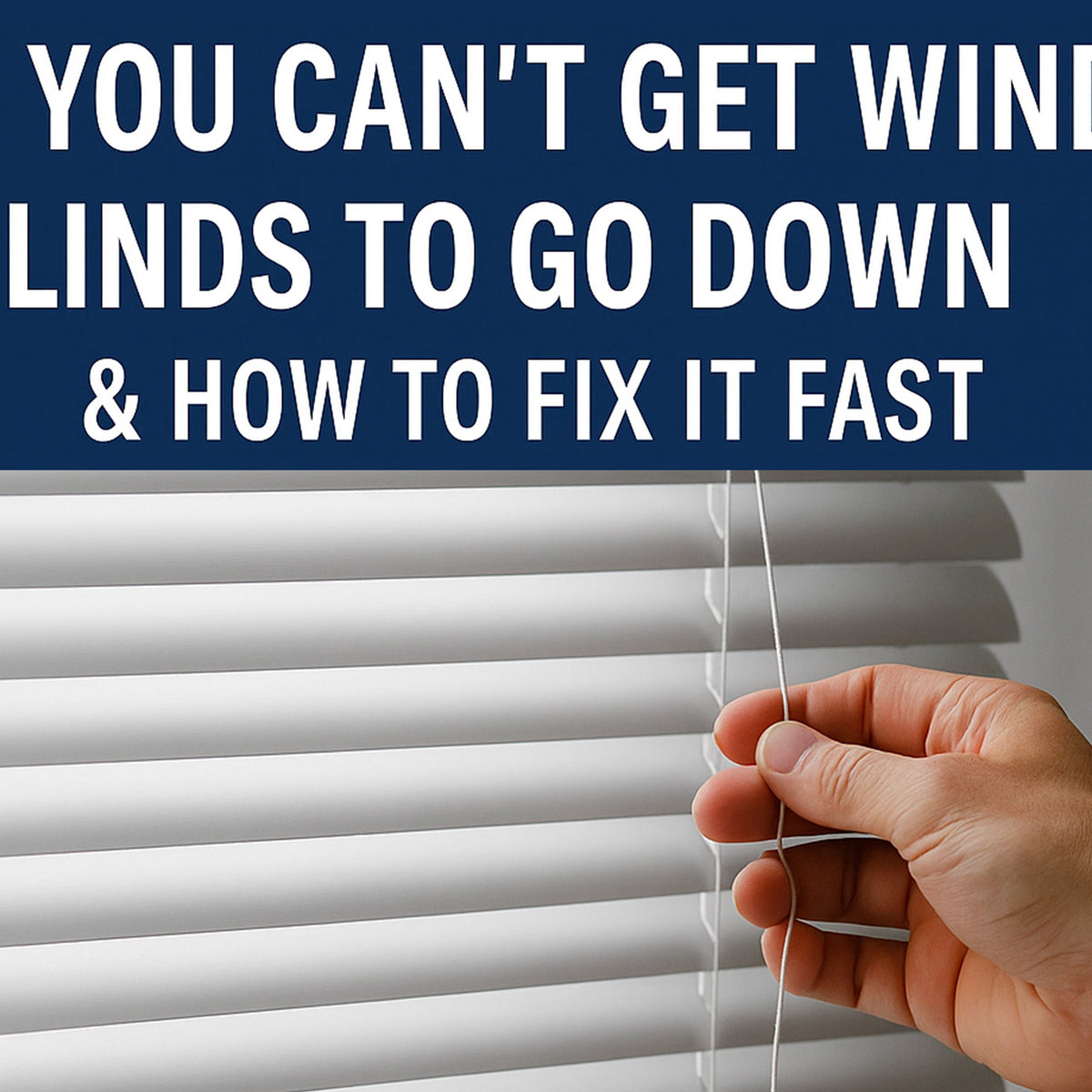 Why You Can't Get Window Blinds to Go Down & How to Fix It Fast ...
