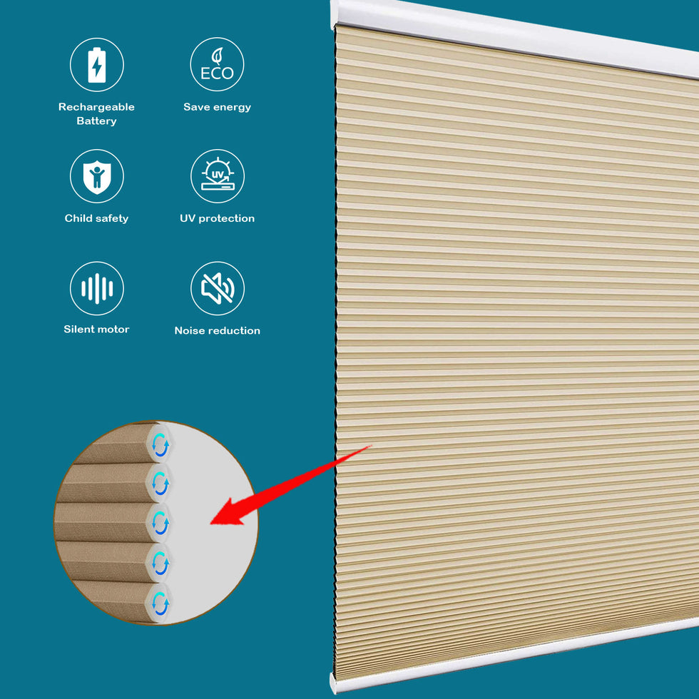 Buy Motorized Cellular Window Shades for Modern Homes – BlindsMagic