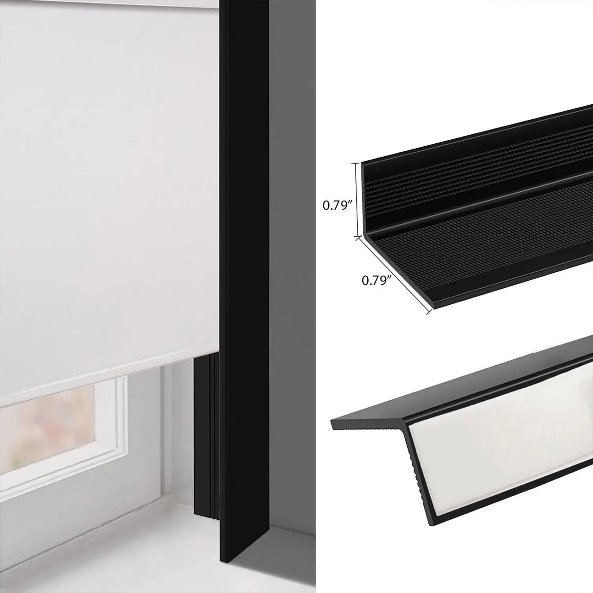 100% Blackout Light Blockers for Smart Shades – L-Shape Strip | BlindsMagic